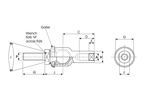 ILMF In-Line Ball Joint - Springfix Linkages