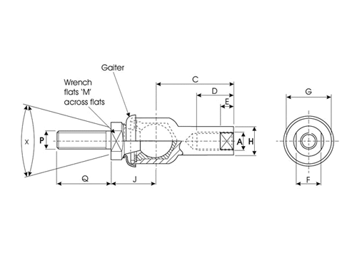 ILMF In-Line Ball Joint - Springfix Linkages